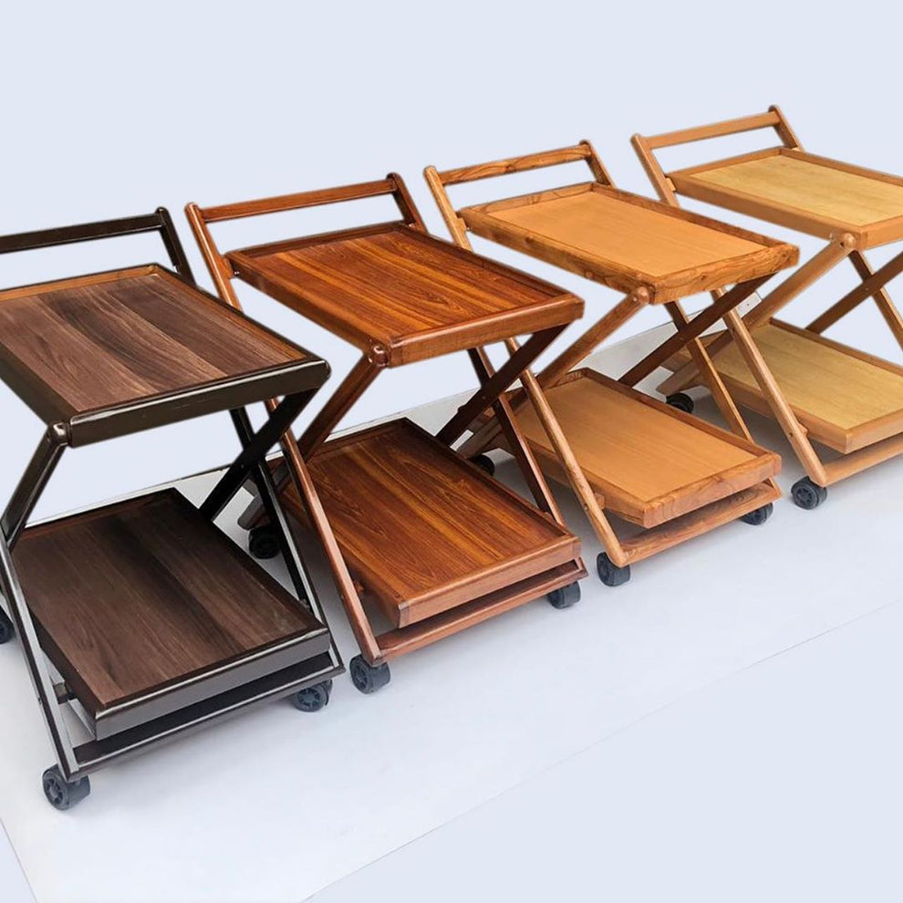 Premium Wooden Tea Trolley